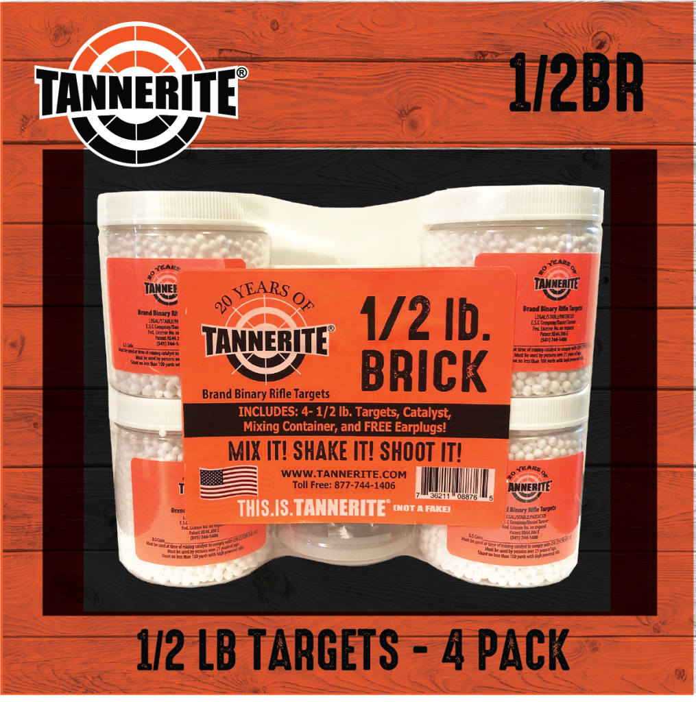 Tannerite™ 1/2 pound Brick~ Single Brick Of Four 1/2 Pound Targets ...